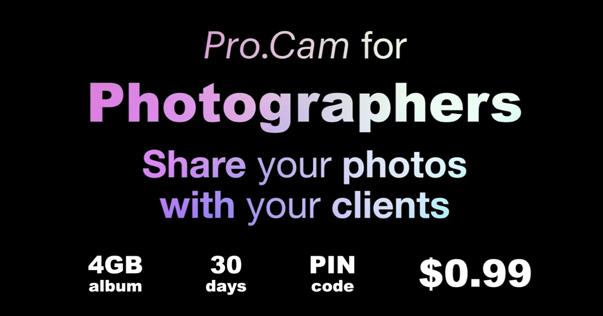 Pro.Cam – Secure & Professional Photo Sharing